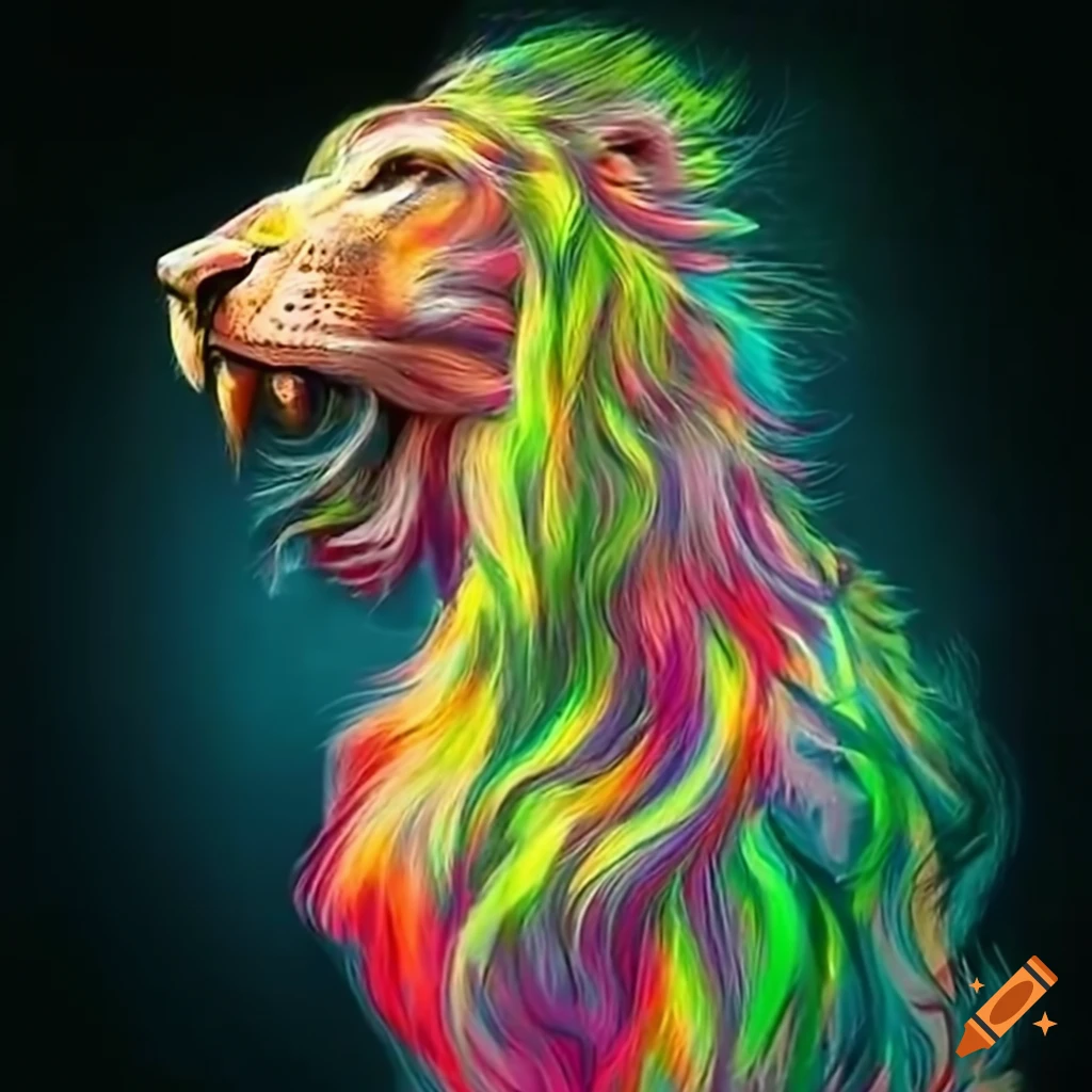 Illustration of dillon e.t. as a lion horse on Craiyon