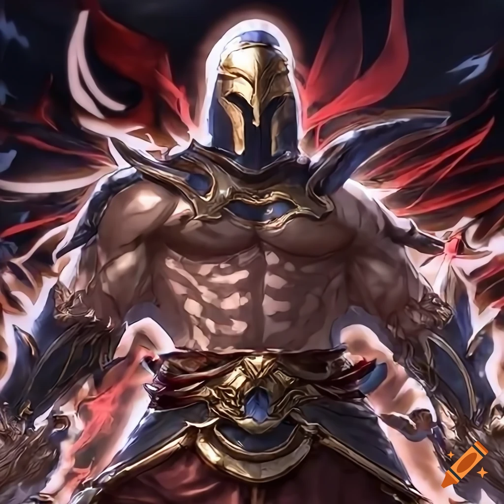 Grimdark portrait of richter belmont wielding a glaive on Craiyon