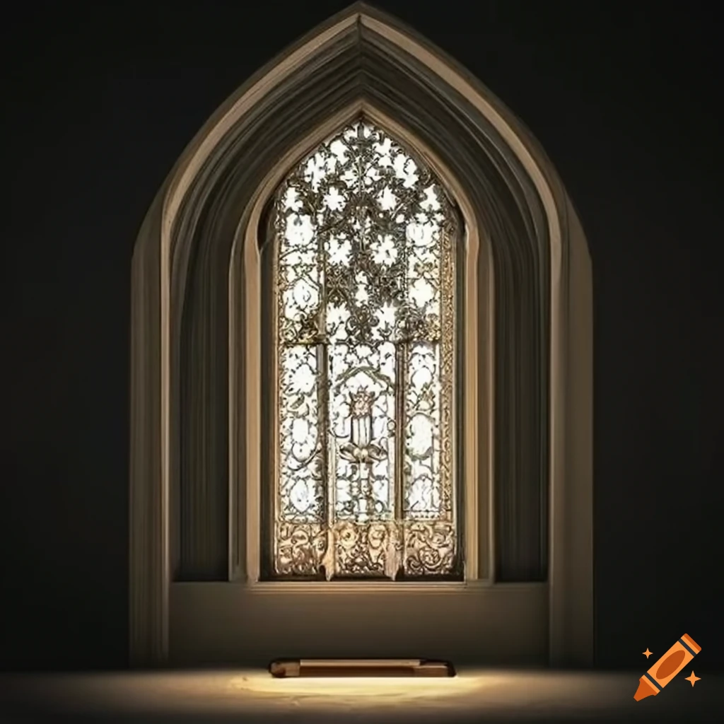 Elegant gothic window and altar in islamic art style on Craiyon