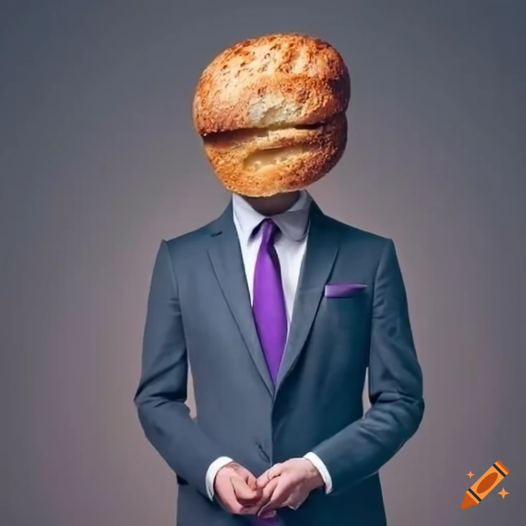 Vintage polaroid photo of a woman with a bread mask on Craiyon