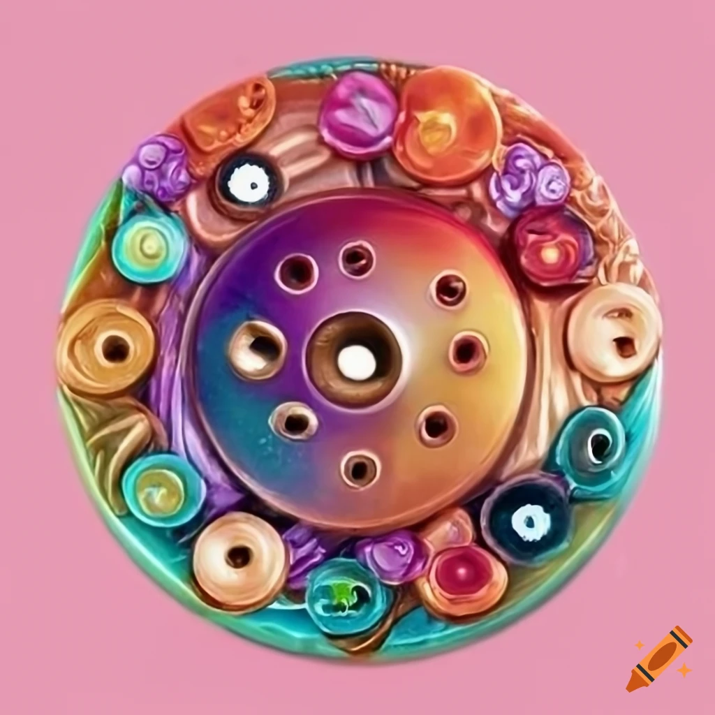 Illustration of enchanted buttons realm on Craiyon