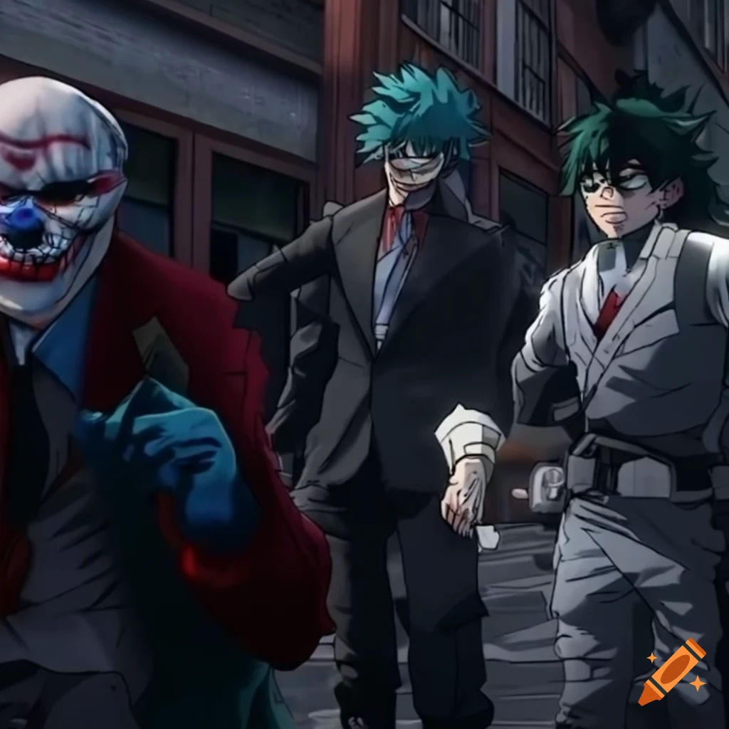 Payday 3 x my hero academia crossover illustration
