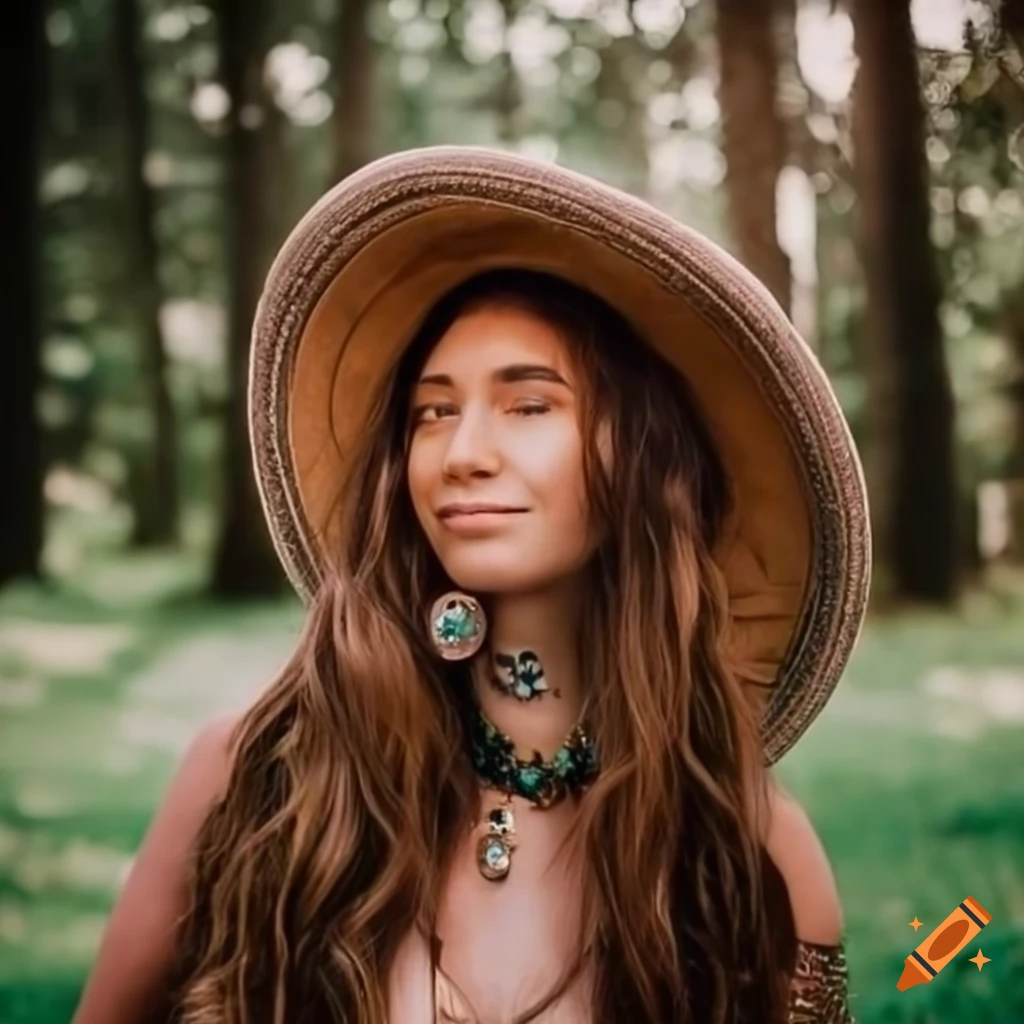 Fashionable hippie influencer