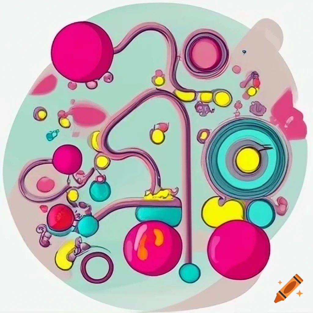 Abstract graphic representation of biotechnology on Craiyon