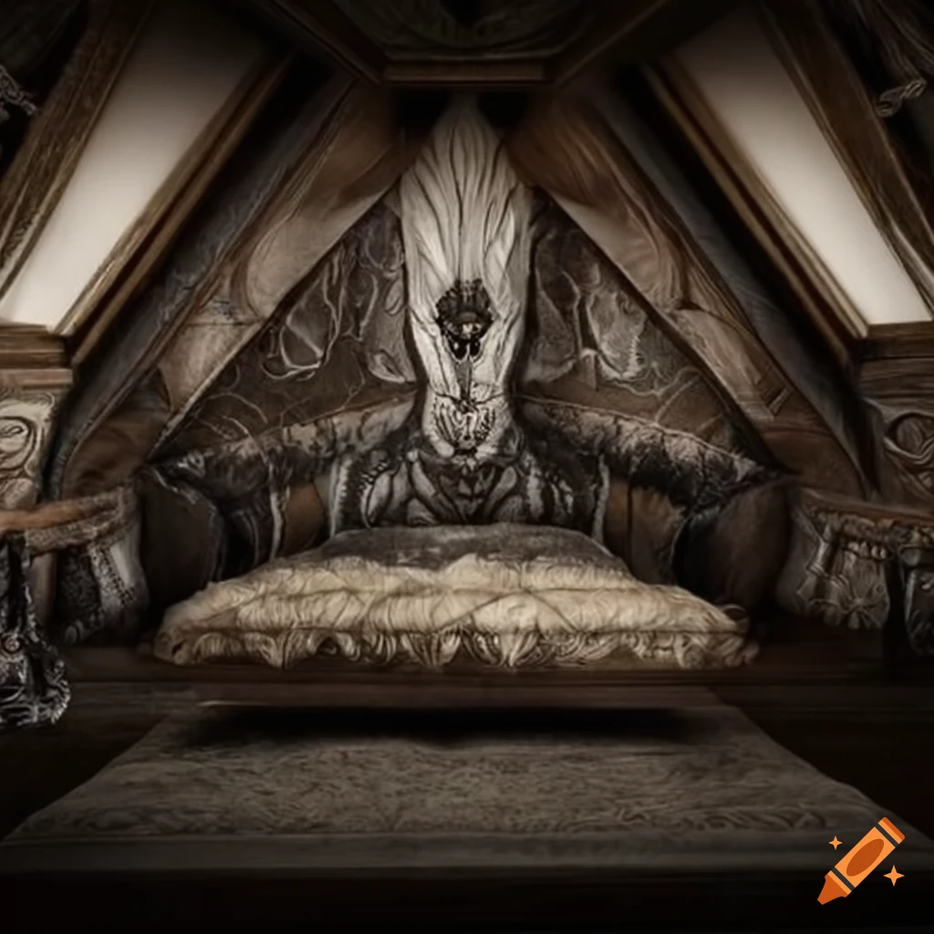 Cthulhu themed bedroom suite on Craiyon