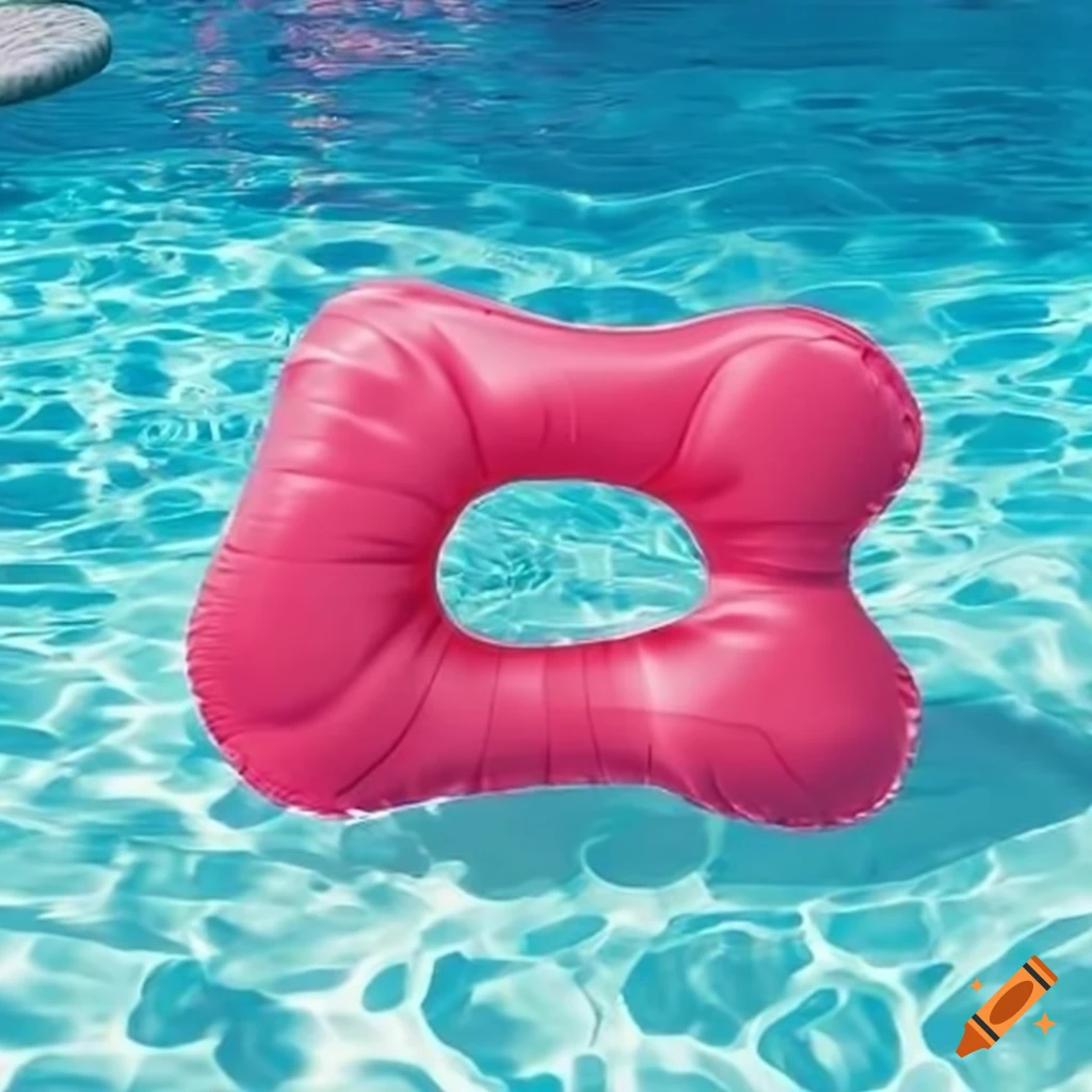 Playstation symbols made of pool floaties on Craiyon