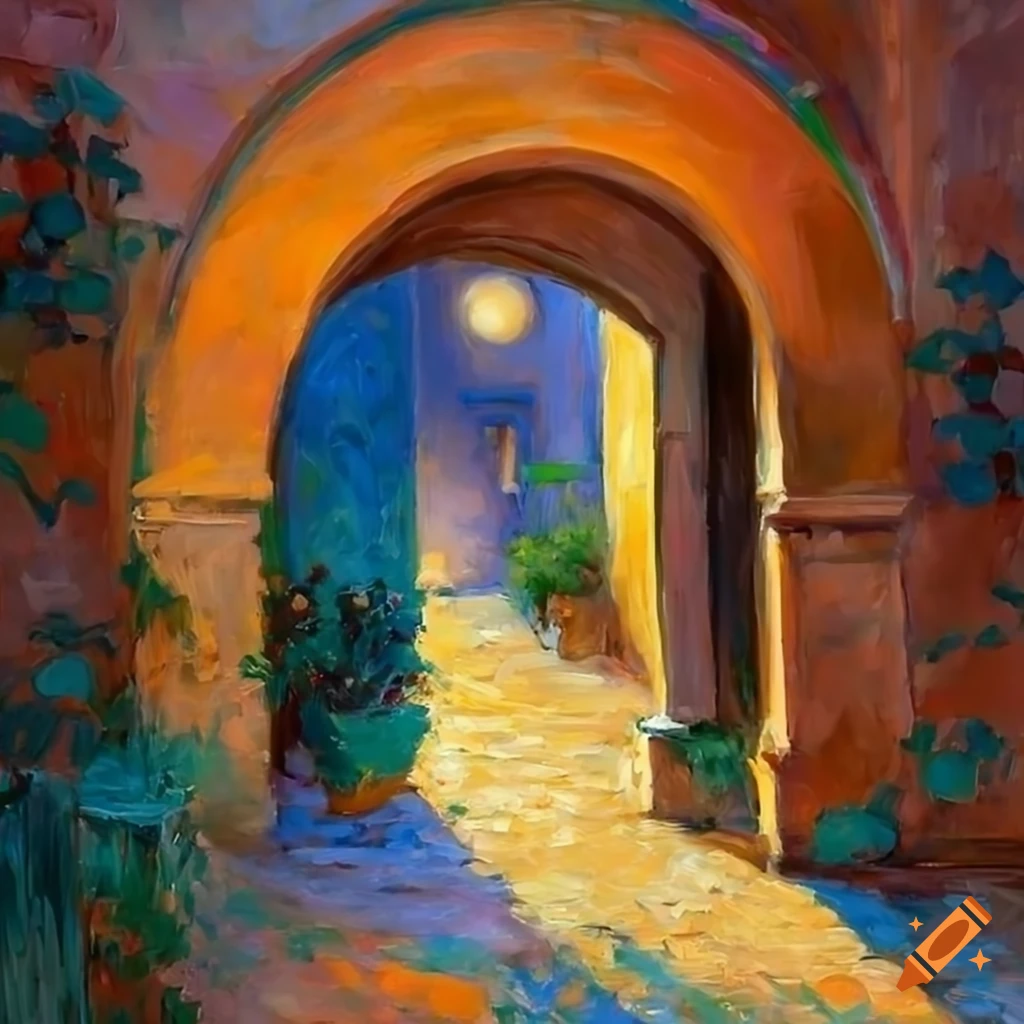 Impressionist painting of a charming Italian house on Craiyon