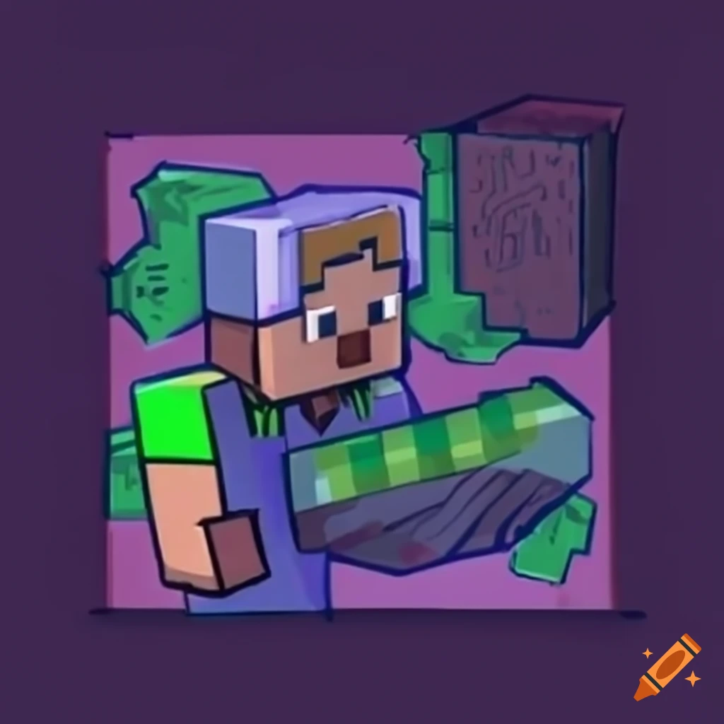 Minecraft players gathering resources
