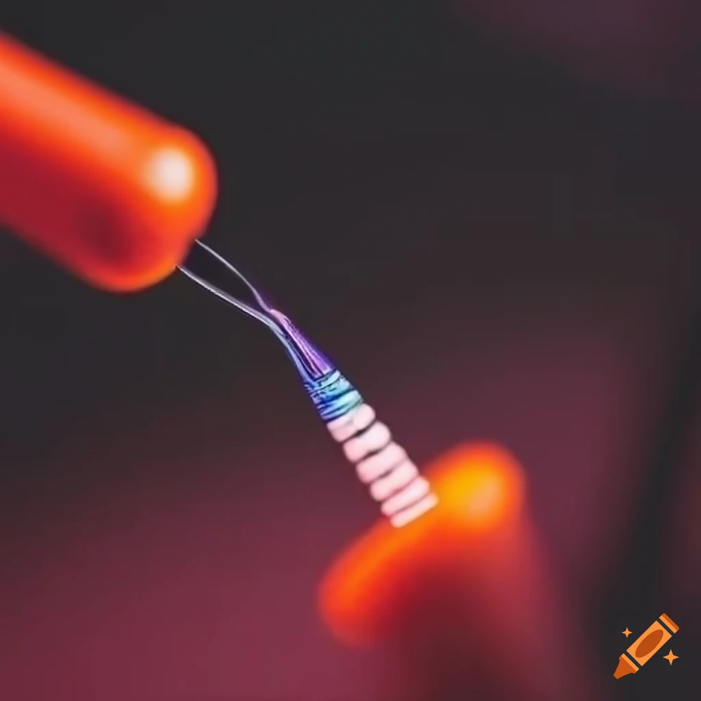 Finger touching needle of a machine on Craiyon