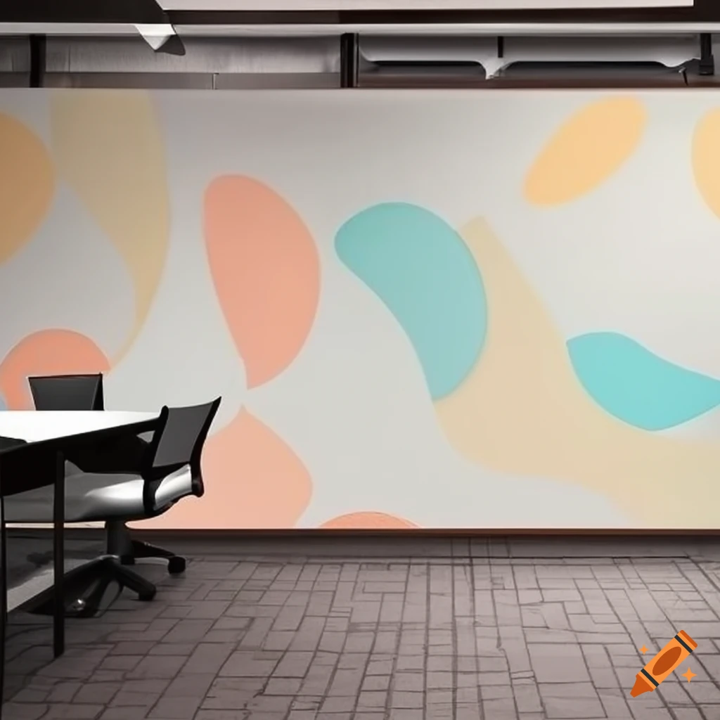 Modern office wall graphics on Craiyon