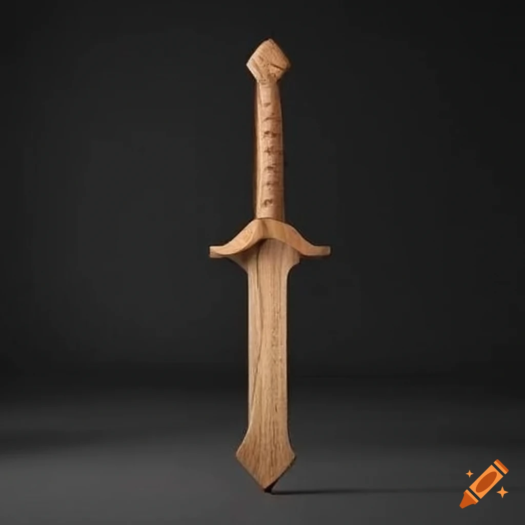 Photorealistic wooden sword on Craiyon