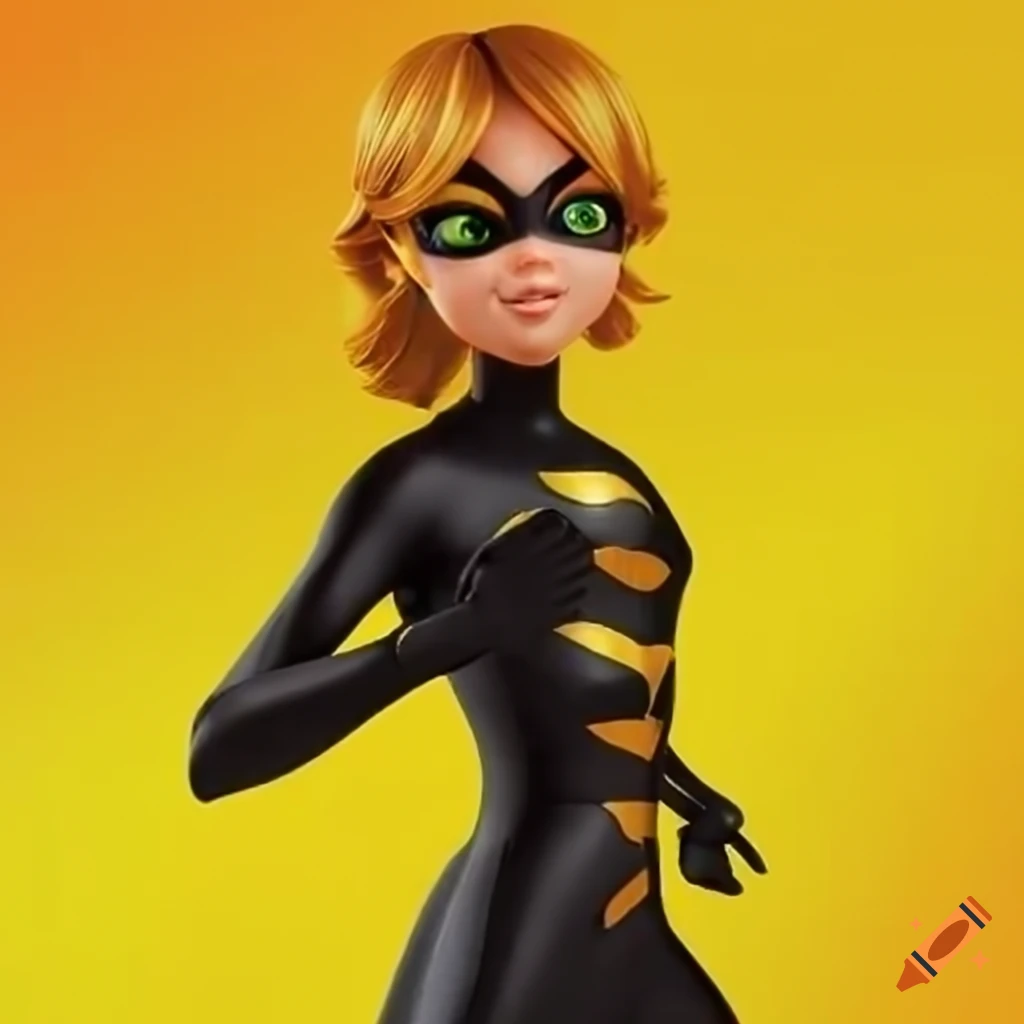 Yellow superhero inspired by miraculous on Craiyon