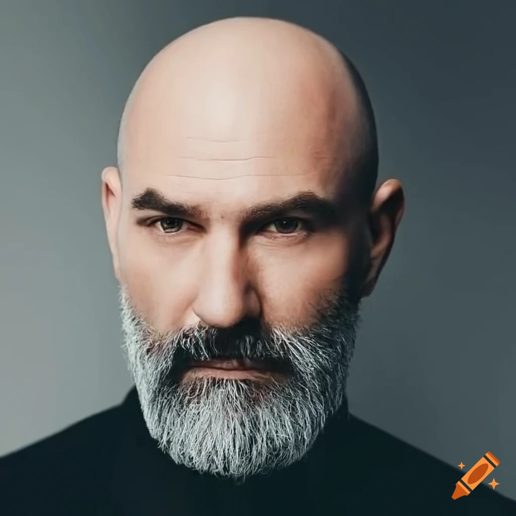 Portrait of a middle-aged man with a short black beard on Craiyon