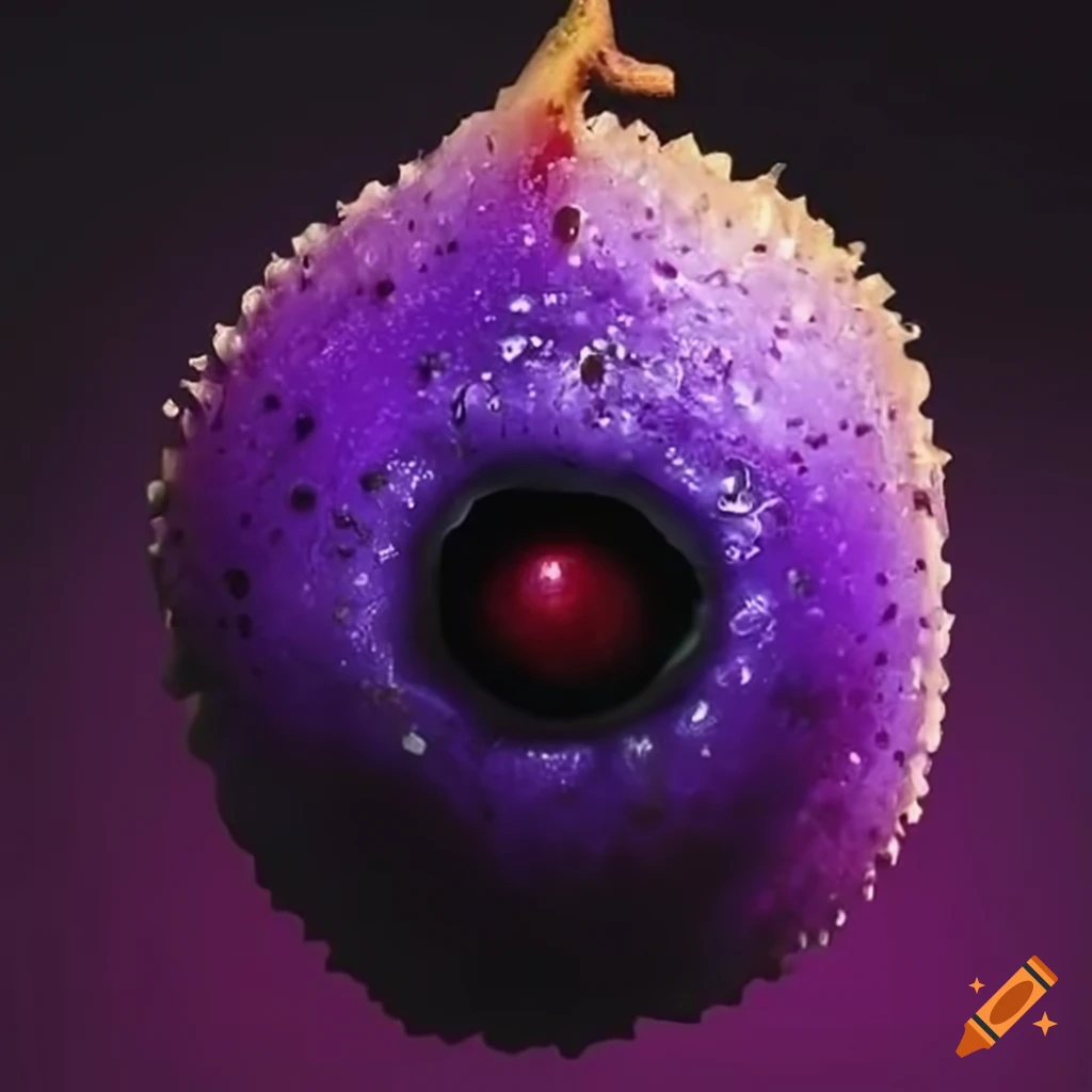 Eldritch devil fruit from one piece with deep dark colors and a bloody ...