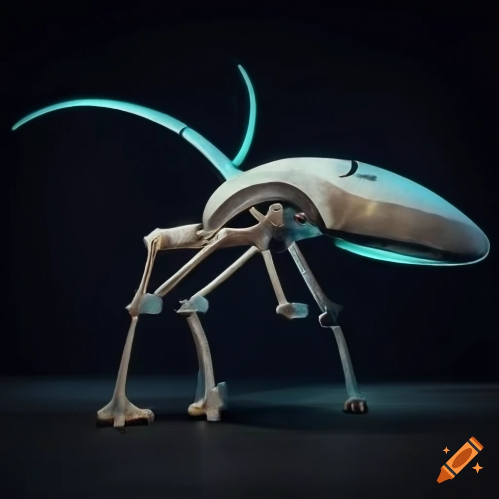 Surrealist insect alien's spaceship made of unknown materials on Craiyon