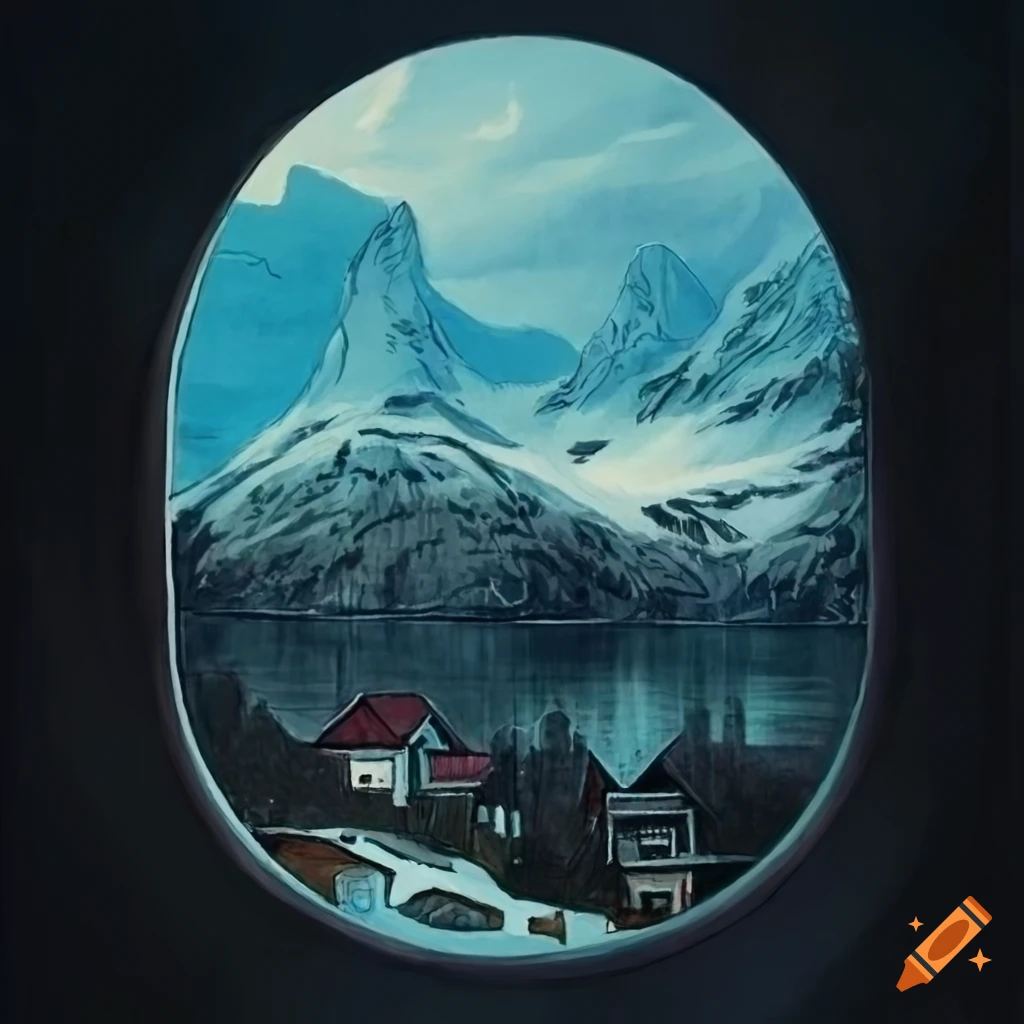 Scene from a noir graphic novel with a villainess in a norwegian ...