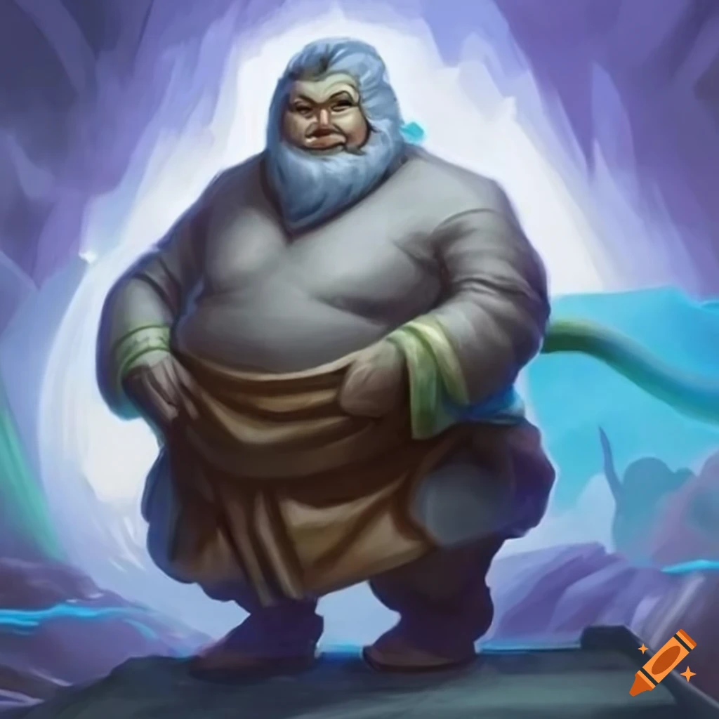 Character design of a wise asian dwarf magician on Craiyon