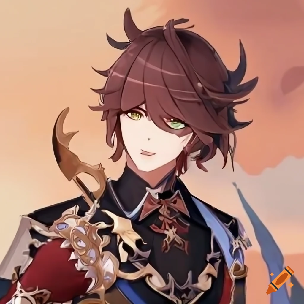 Art of a male character from genshin impact on Craiyon