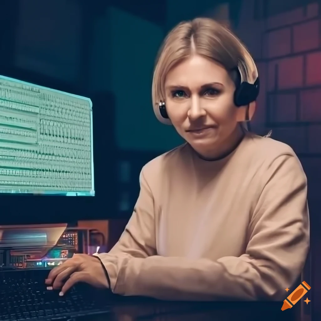 Portrait Of A Female Sci Fi Scientist Programmer In A Server Room On Craiyon 9678