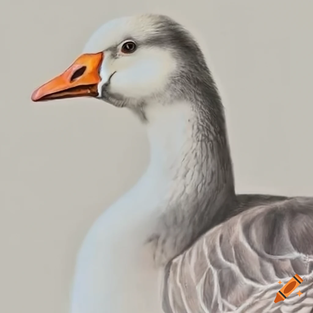 Cave painting of a goose on Craiyon