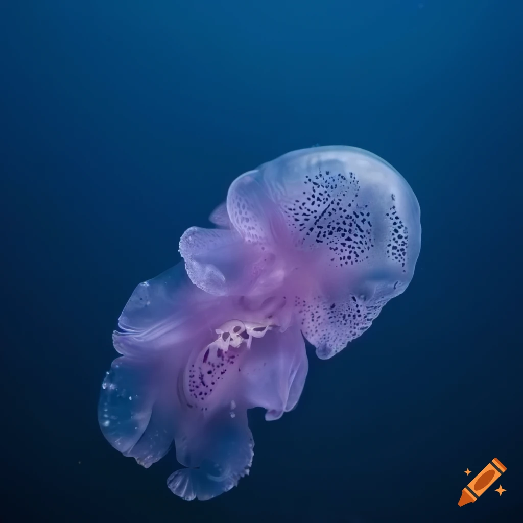 Translucent sea creature under the sea