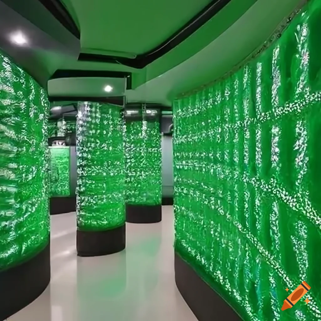 Empty movie theater lobby inspired by the matrix on Craiyon