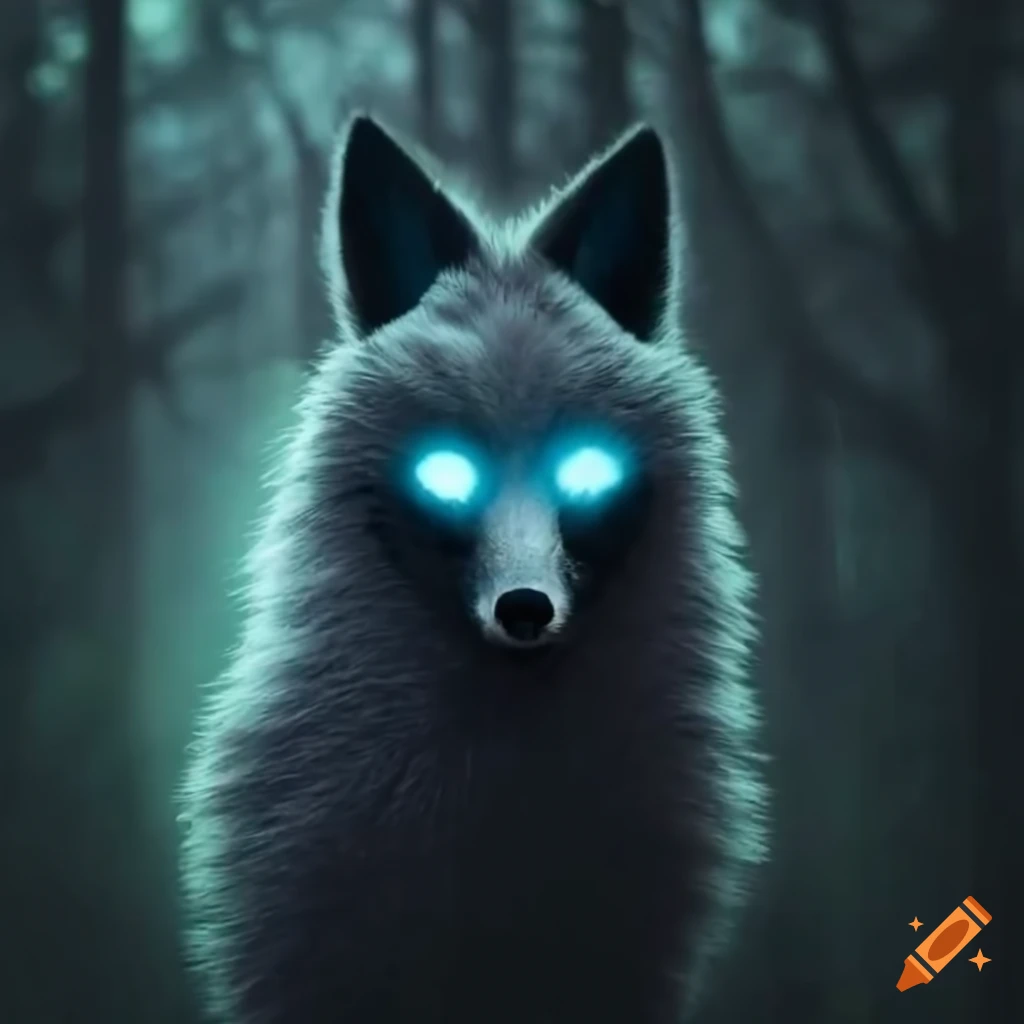 Mythical dark quadruped with thin sickly fur on Craiyon