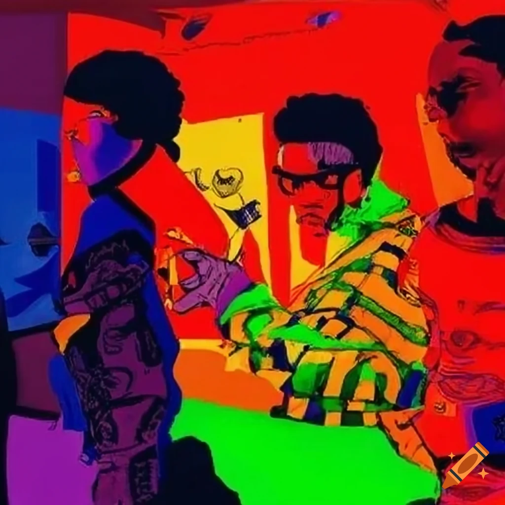 Image of vibrant subculture artwork on Craiyon