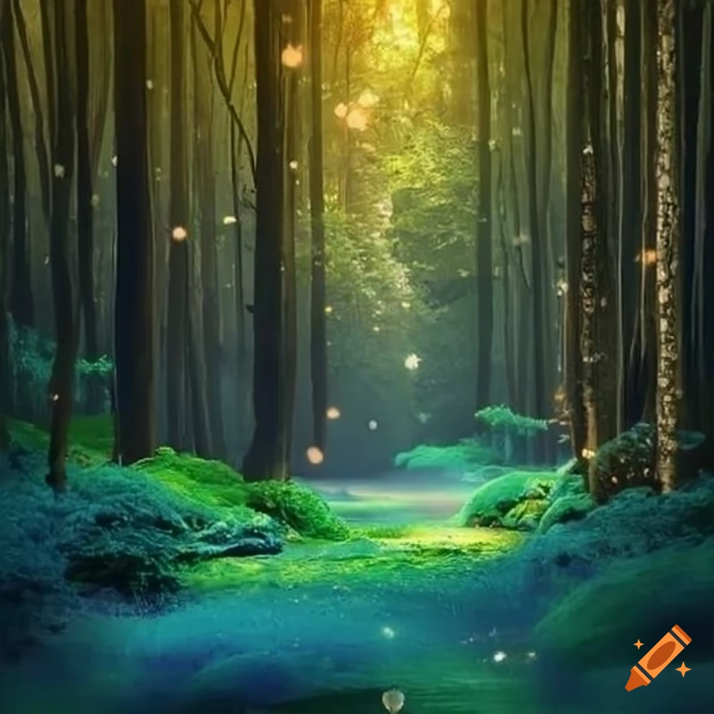 Sparkling forest on Craiyon