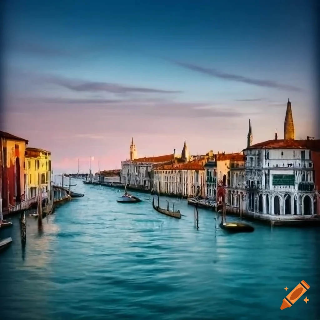 Aerial view of venice on Craiyon