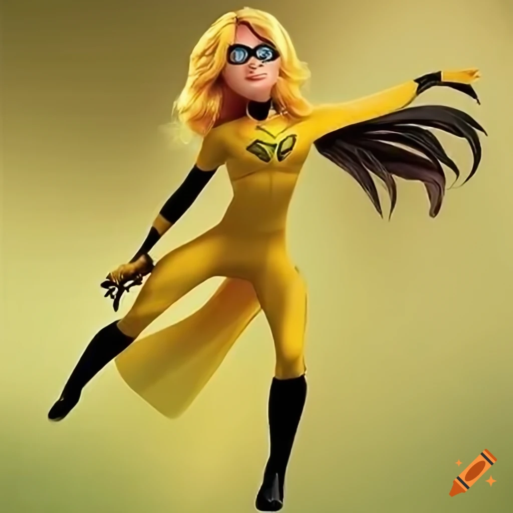 Yellow superhero inspired by miraculous
