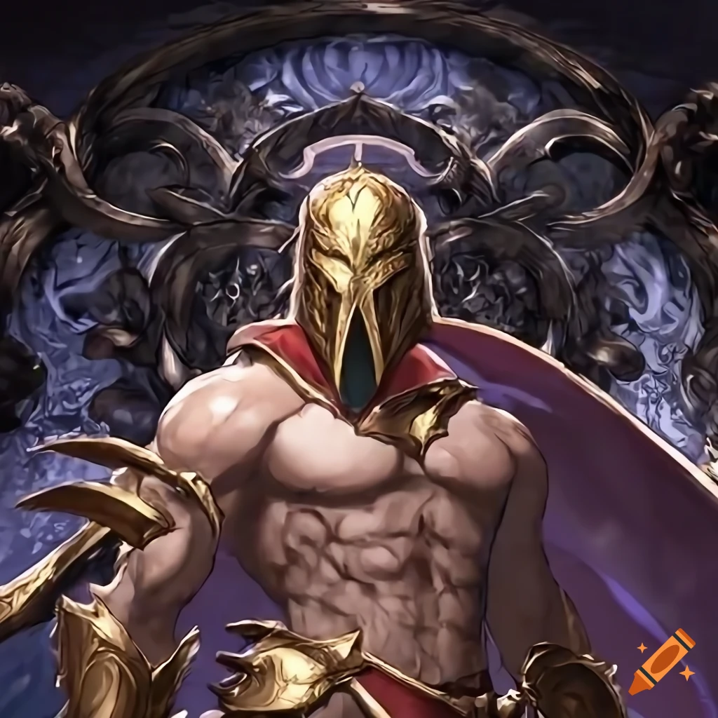 Granblue fantasy king leonidas character on Craiyon