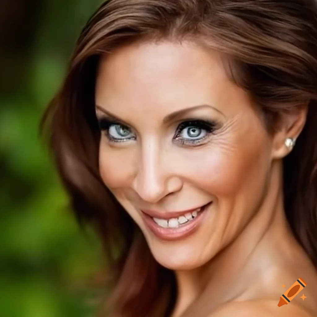 Darya folsom smiling in a close-up glamour photo on Craiyon