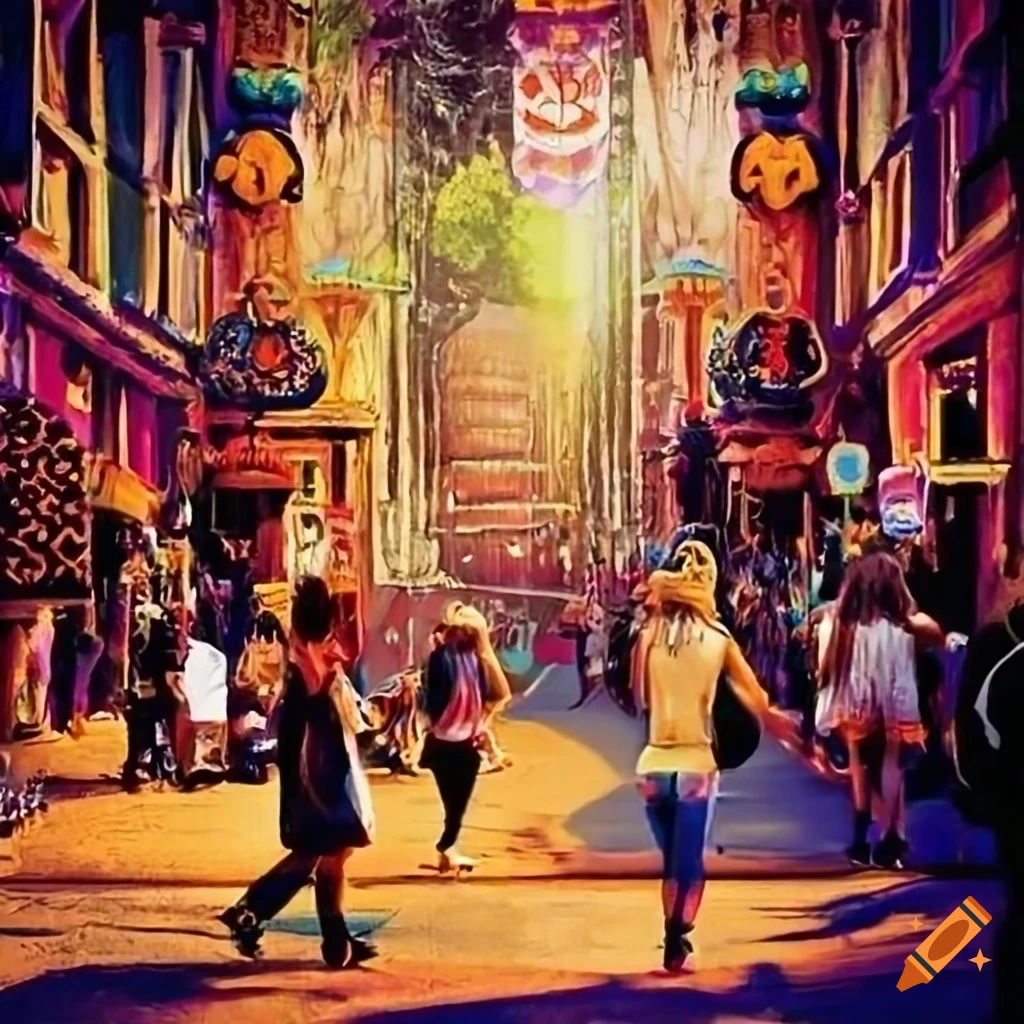 Haight ashbury hippie summer of love artwork on Craiyon