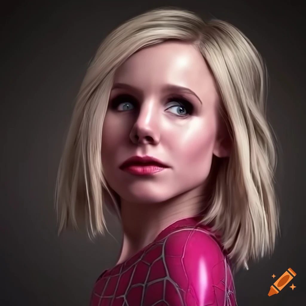 Photorealistic Depiction Of Kristen Bell As Spider Gwen On Craiyon