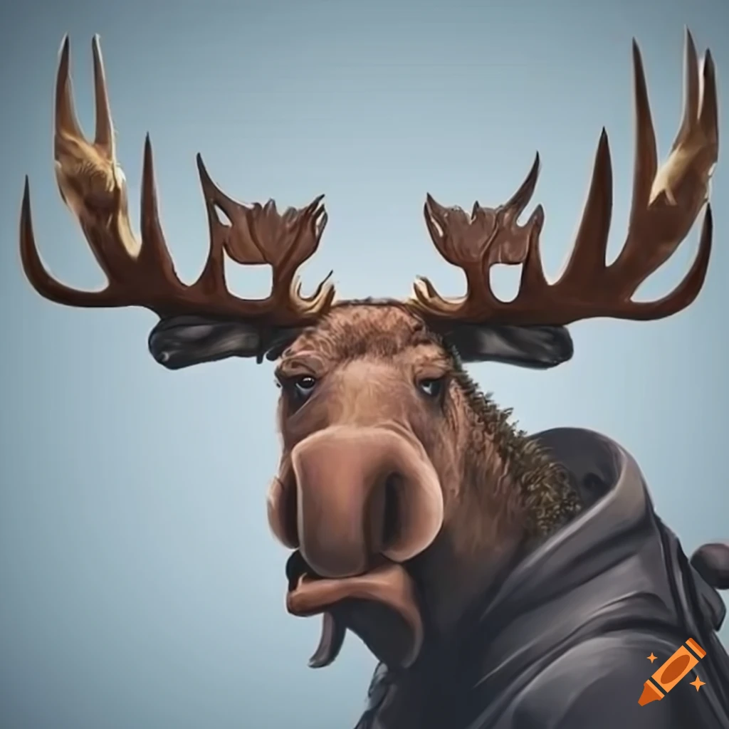 Image of a soldier moose on Craiyon