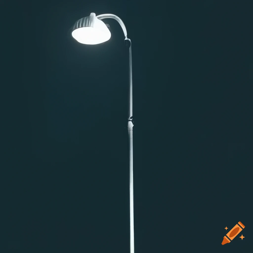 Liminal space in a parking lot with a street light on Craiyon