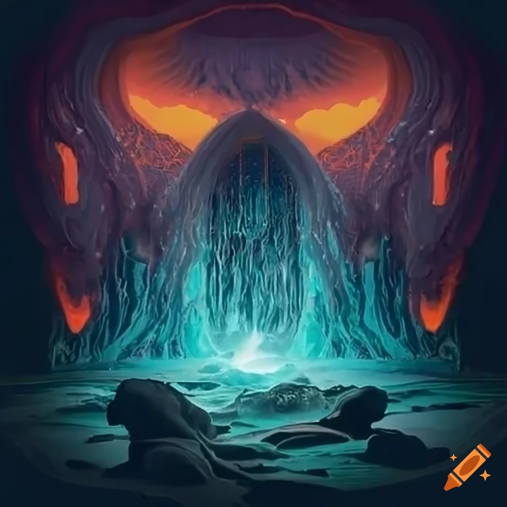 Concept art of a futuristic digital realm on Craiyon