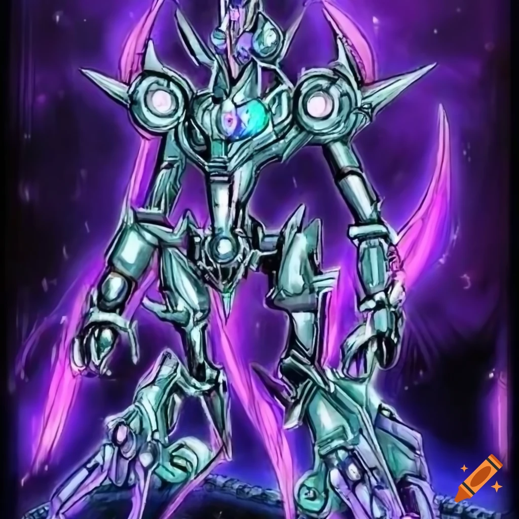 Futuristic artwork of a mechanical divine entity