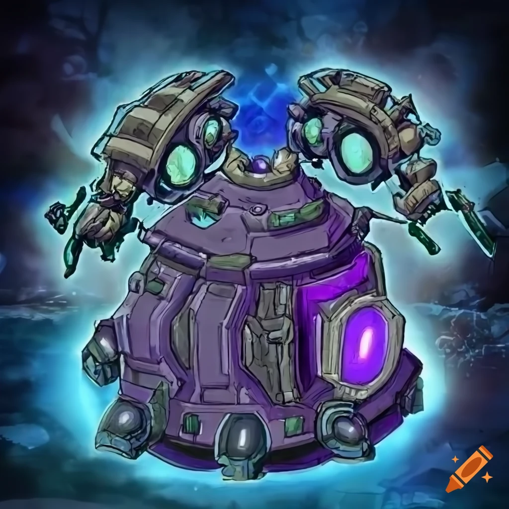 Futuristic mechanical pot in Yu-Gi-Oh! style on Craiyon