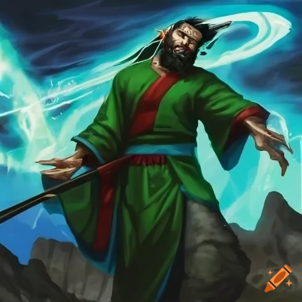 Artwork of an asian elf male in ancient chinese clothing on Craiyon