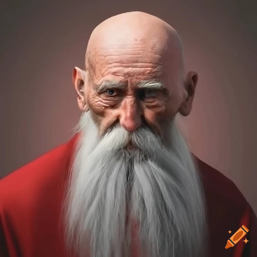 Portrait of an old orthodox priest with long white beard on Craiyon