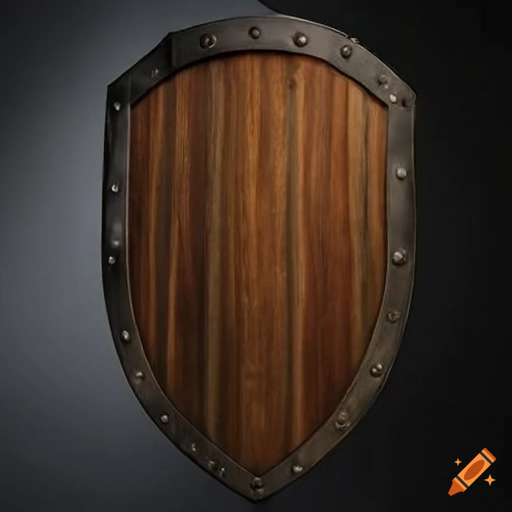 Wooden shield on Craiyon