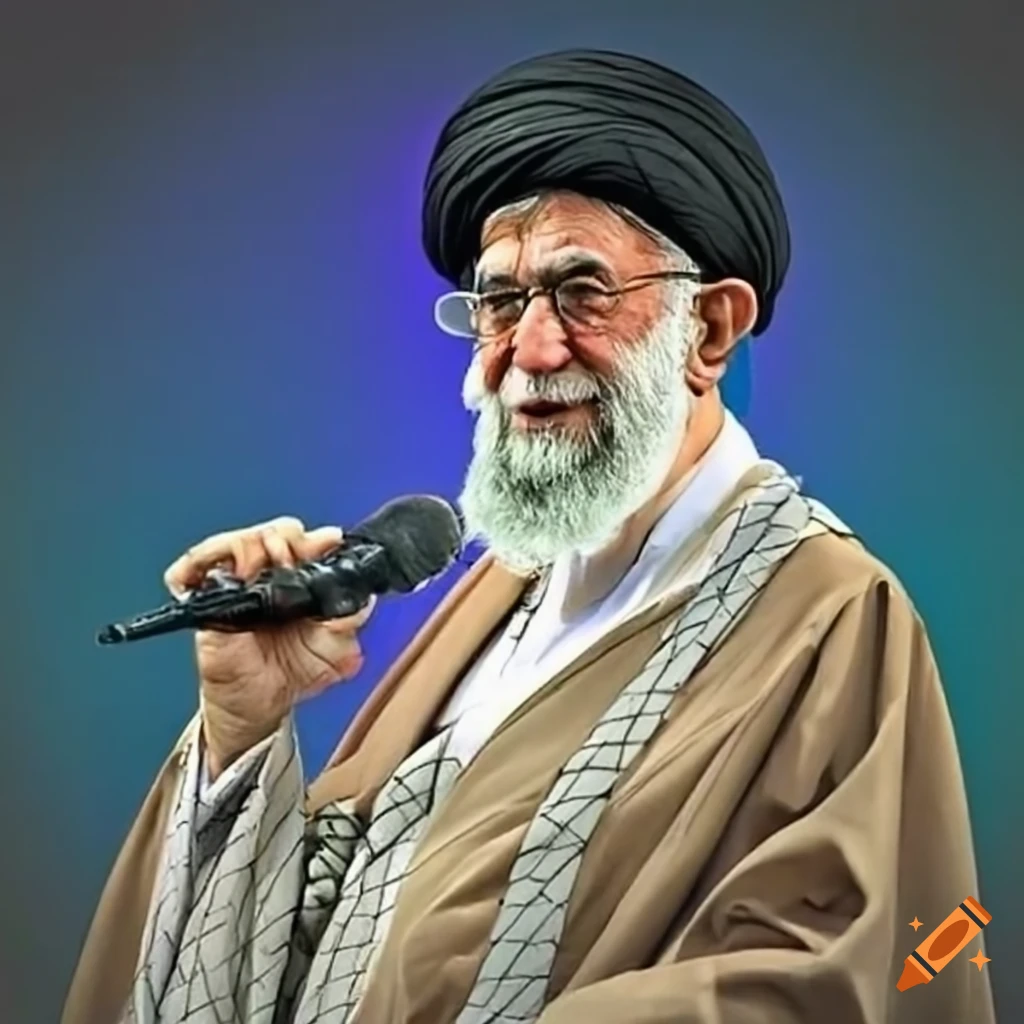 Portrait of Ali Khamenei, the 2nd Supreme Leader of Iran on Craiyon