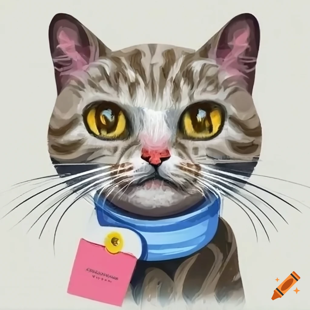 Cat with a name tag named mary