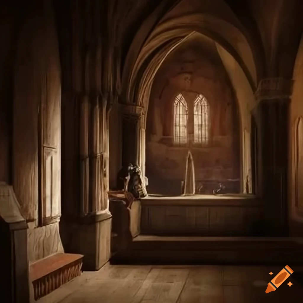 Medieval fantasy classroom for magic studies