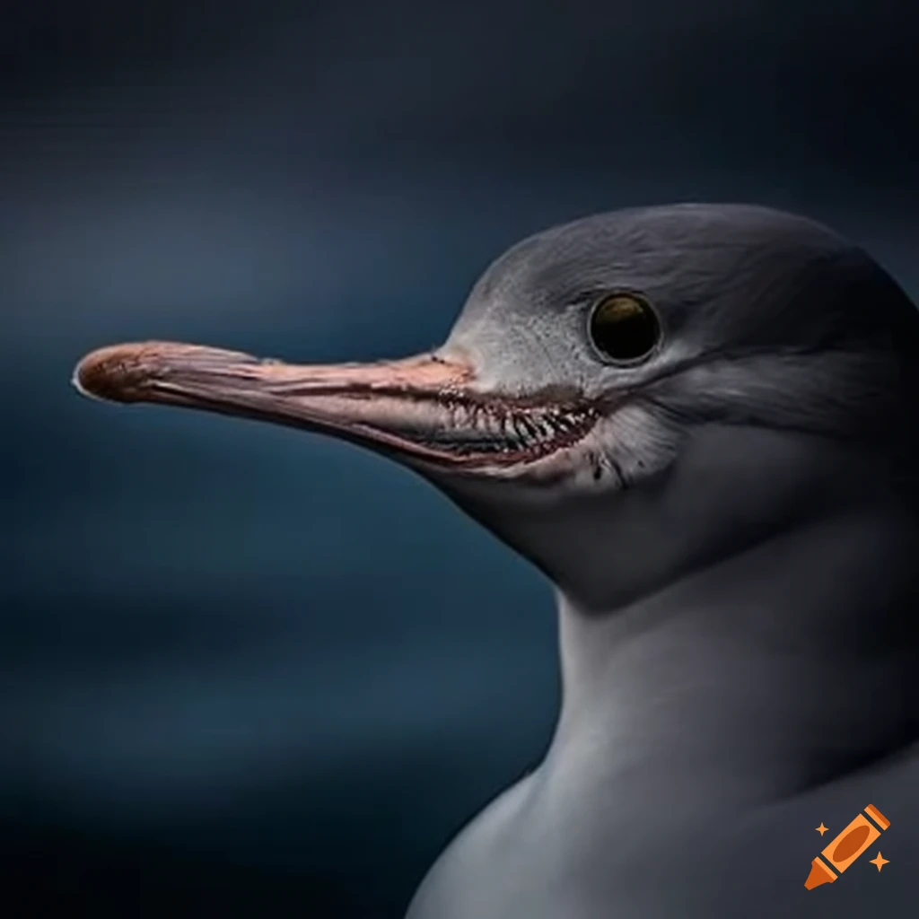 Scary bird in antarctica on Craiyon