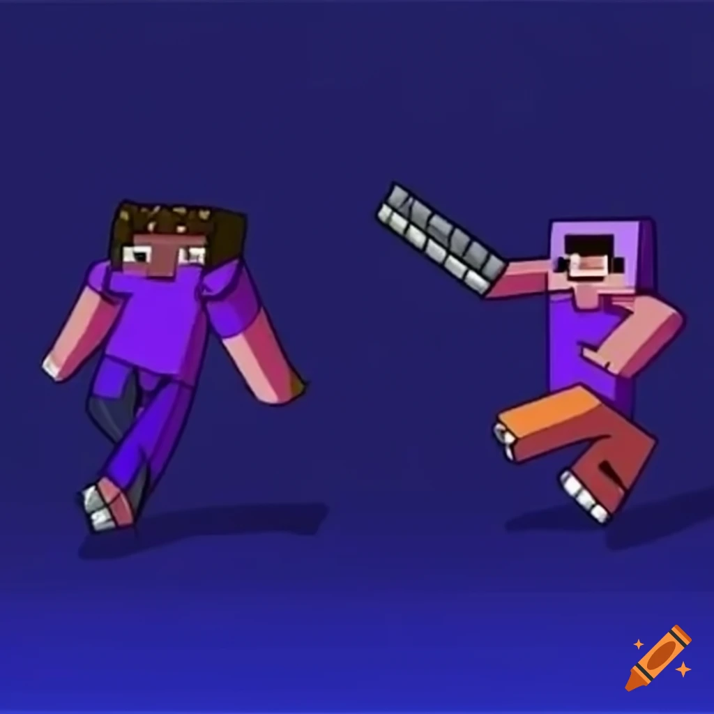 Minecraft dance party on Craiyon