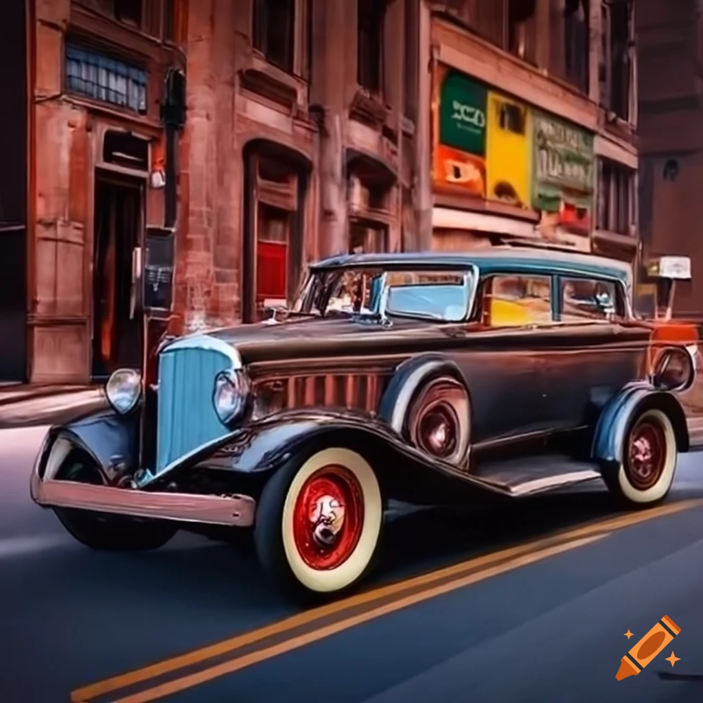 Elegant persian rug in a classic automobile on Craiyon