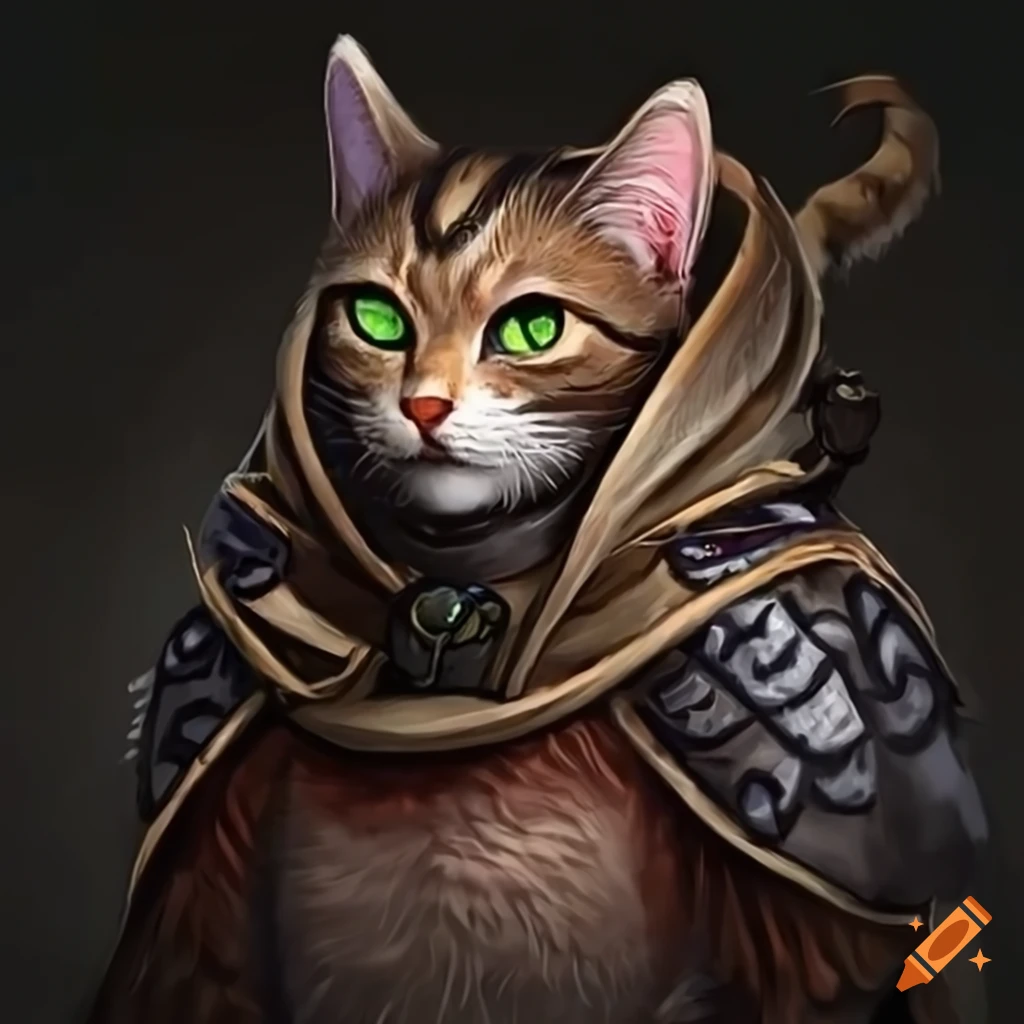 Siamese cat warrior priest cleric for d&d on Craiyon